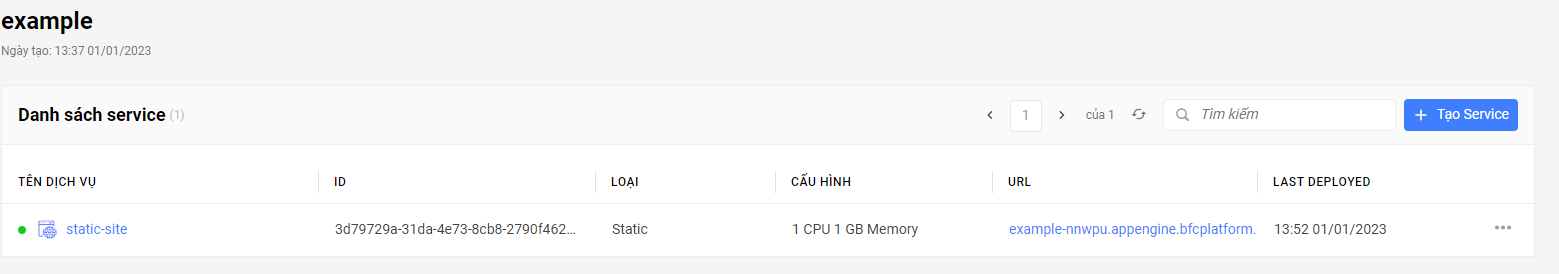 Triển khai trang web miễn phí nhờ Bizfly Cloud App Engine