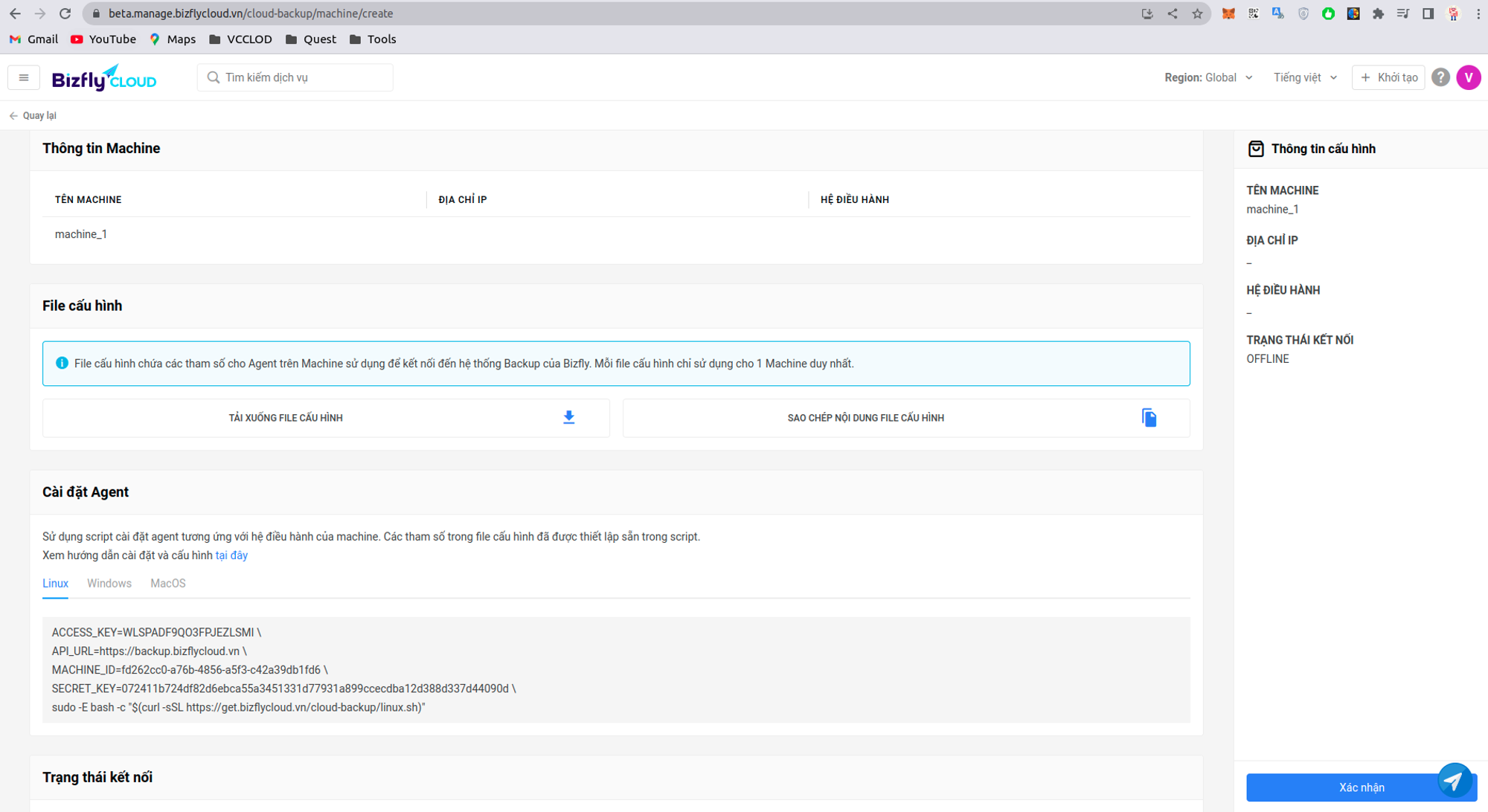 Hướng dẫn sử dụng Cloud Backup của Bizfly Cloud chỉ 5 bước