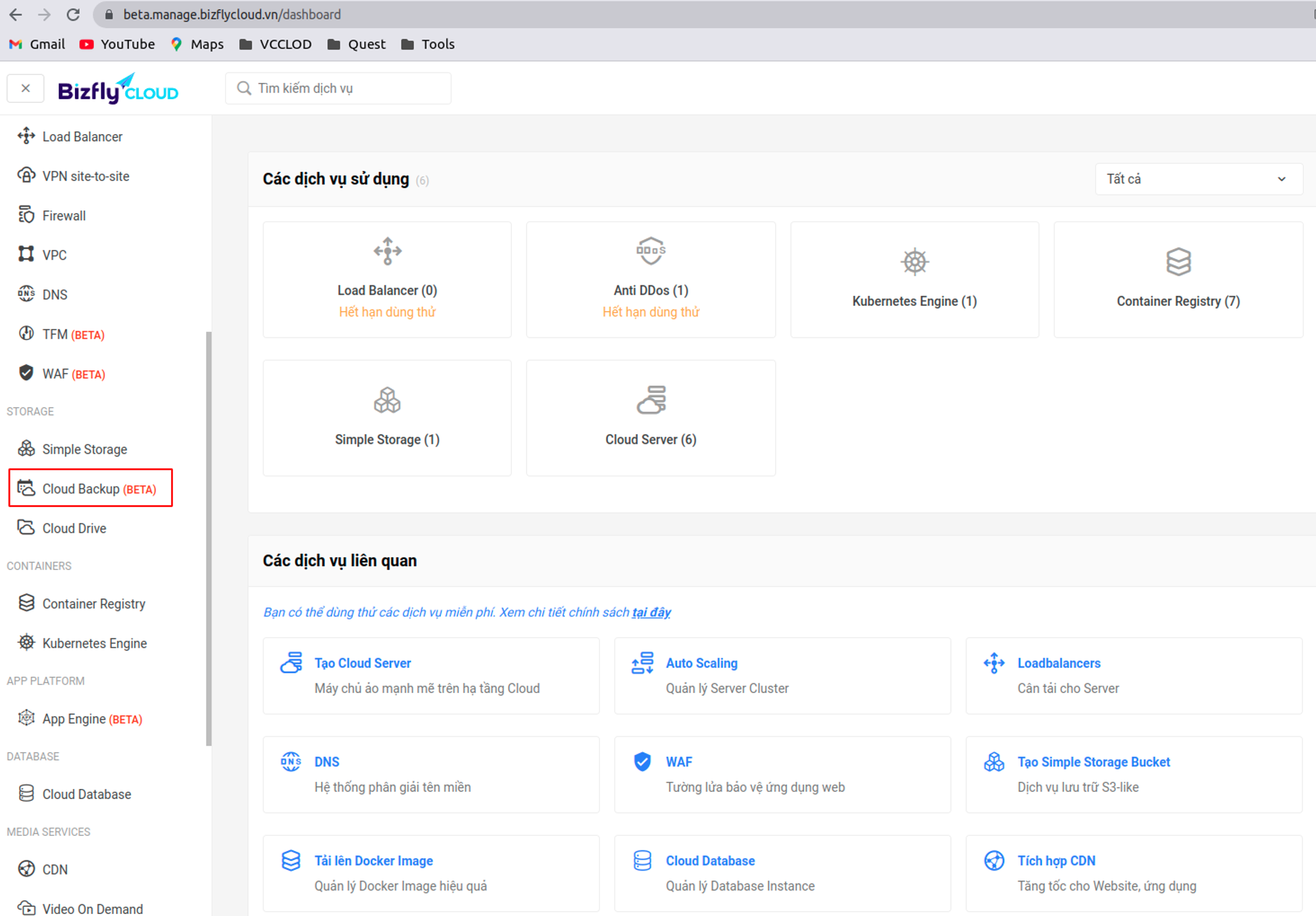 Hướng dẫn sử dụng Cloud Backup của Bizfly Cloud chỉ 5 bước