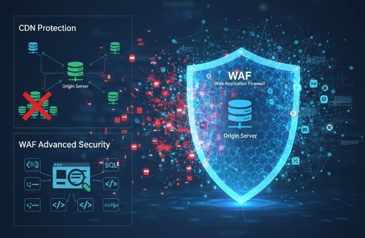 Web Application Firewall (WAF) tích hợp CDN bảo vệ website khỏi mọi mối ...